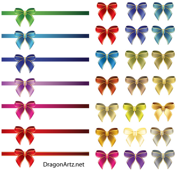 Free Ribbon Bow Vector | Download Free Vector Gift Bows Graphics ...