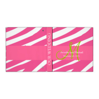 Pink Zebra Stripes Binders, Custom Pink Zebra Stripes Binder ...