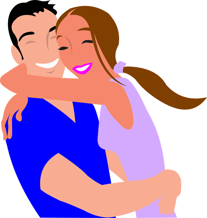 Hugging Cartoon Couple Clipart Best