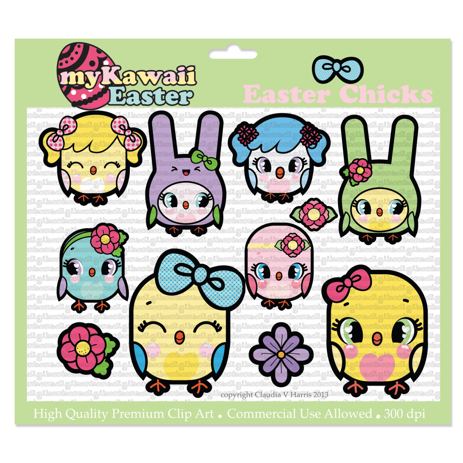 Kawaii Easter Chicks Digital Clip Art Clipart for by DigiBonBons ...