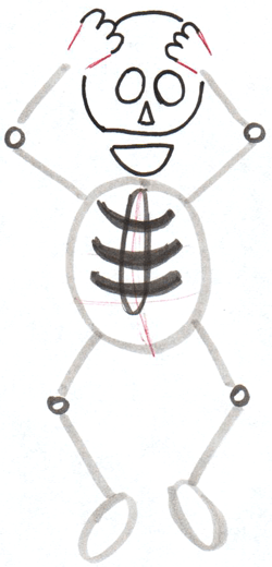 How To Draw Cartoon Skeletons With Step By Step Drawing Lesson For Clipart Best Clipart Best