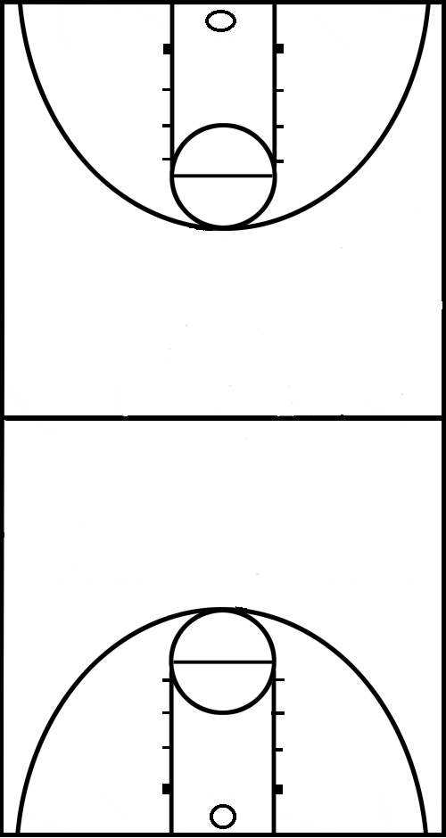 Basketball Half Court Diagrams Printable ClipArt Best
