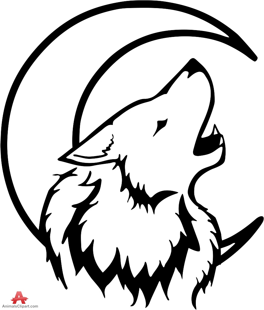 Wolf Drawing Howling Outline Wolf Drawing Howling Outline