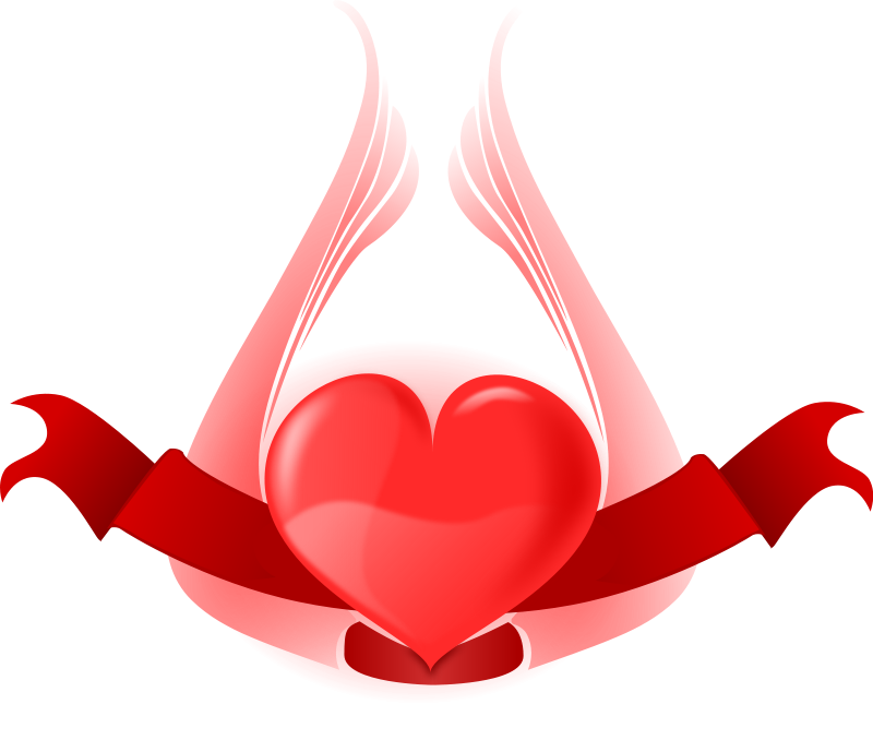 How To Draw A Heart With Wings ClipArt Best