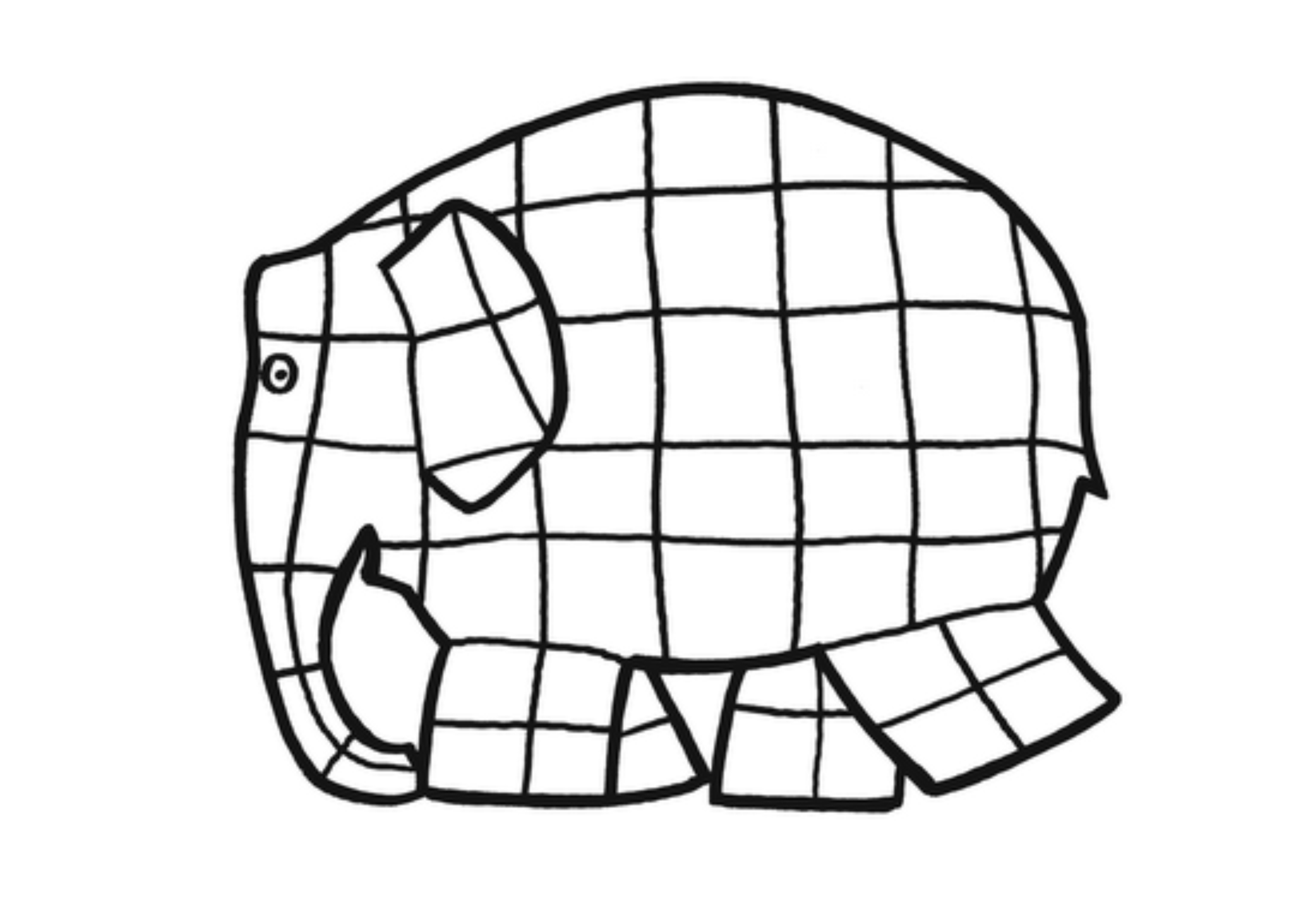 Elmer Elephant Coloring Page ClipArt Best