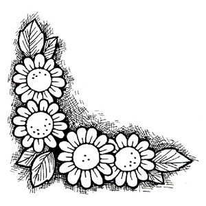 Flower Border Black White - ClipArt Best