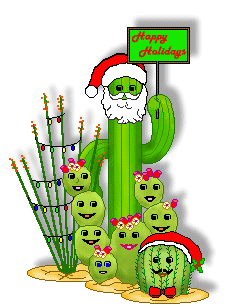 Christmas clip art of Christmas cactus santa and cactus family ...
