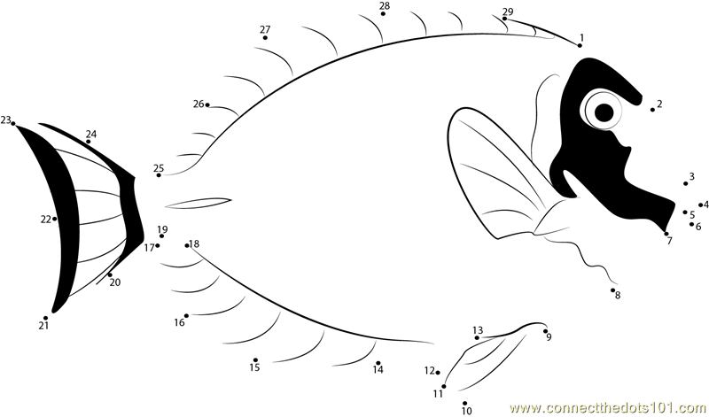 Connect The Dots Fish - ClipArt Best