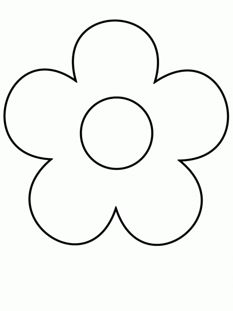 Simple Flower Outline Clip Art