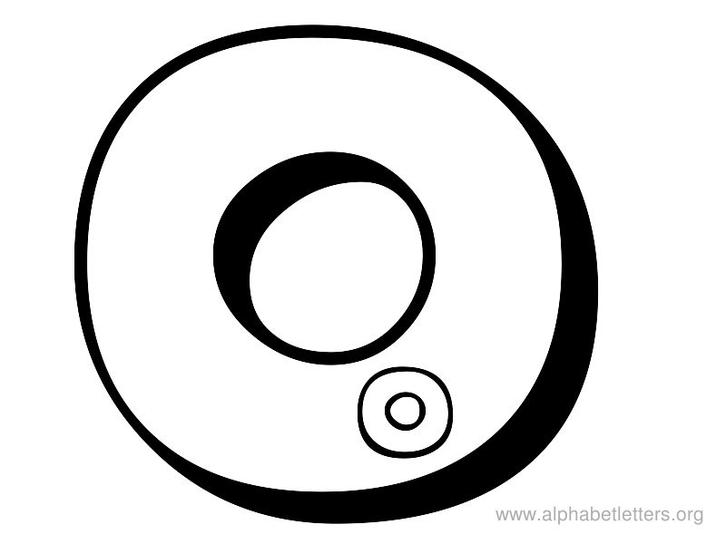 Letter O Clipart Black And White