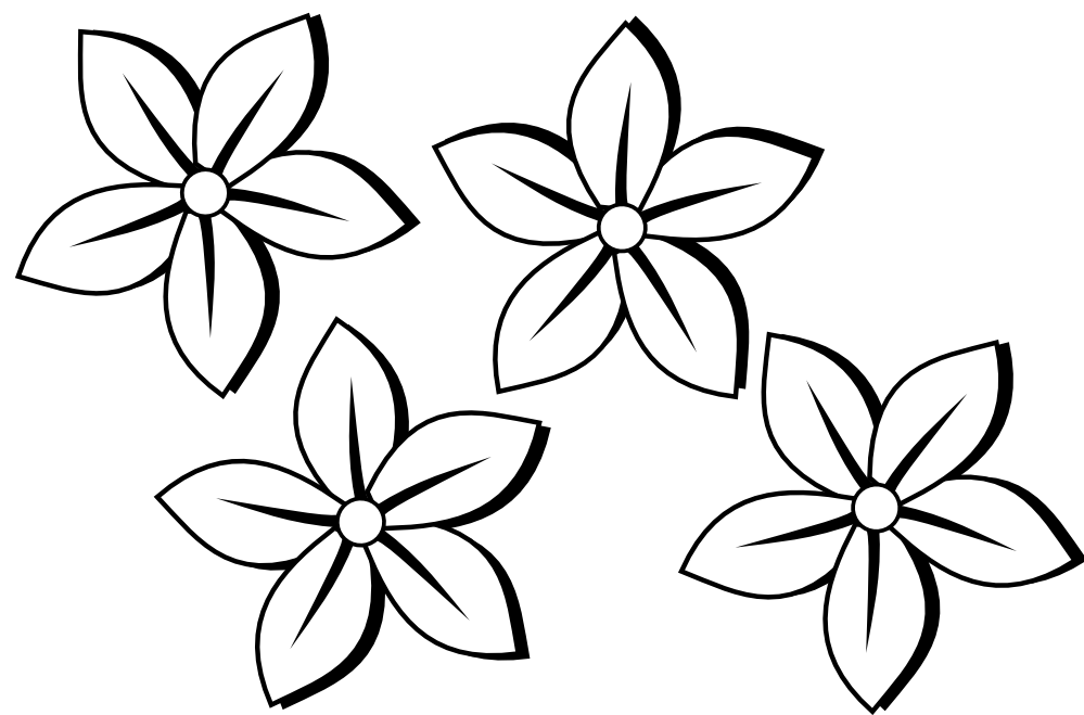 Simple Flowers Clipart Black And White - ClipArt Best - ClipArt Best