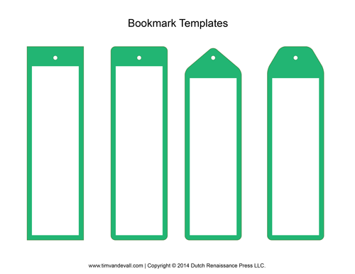 Blank Bookmark Templates - Make Your Own Bookmarks - ClipArt Best ...