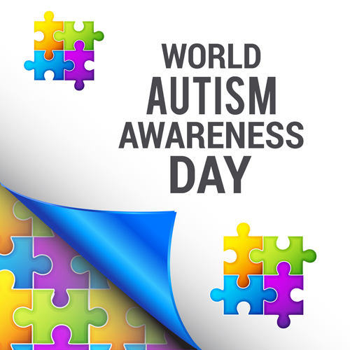 World autism awareness day poster vector 03 - Vector Cover free ...