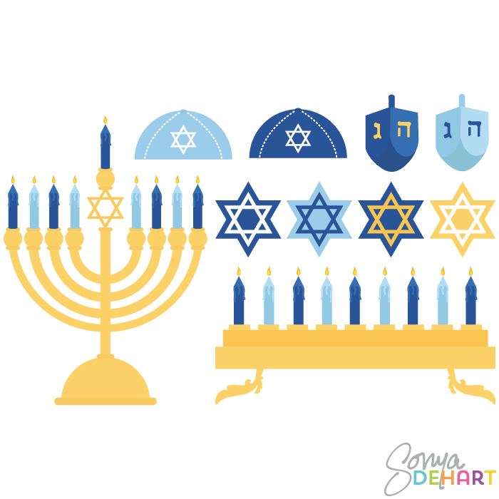 Clip Art Jewish Hanukkah Celebration Set - ClipArt Best - ClipArt Best
