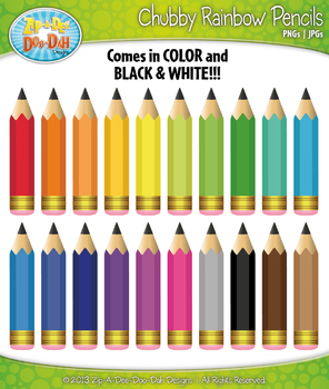 FREE CHUBBY RAINBOW WRITING PENCILS CLIPART — OVER 20 GRAPHICS ...