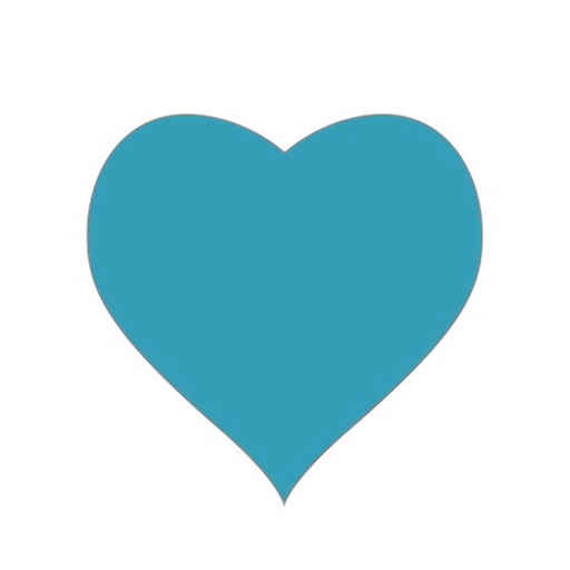 Plain teal blue background heart shaped heart stickers from Zazzle ...