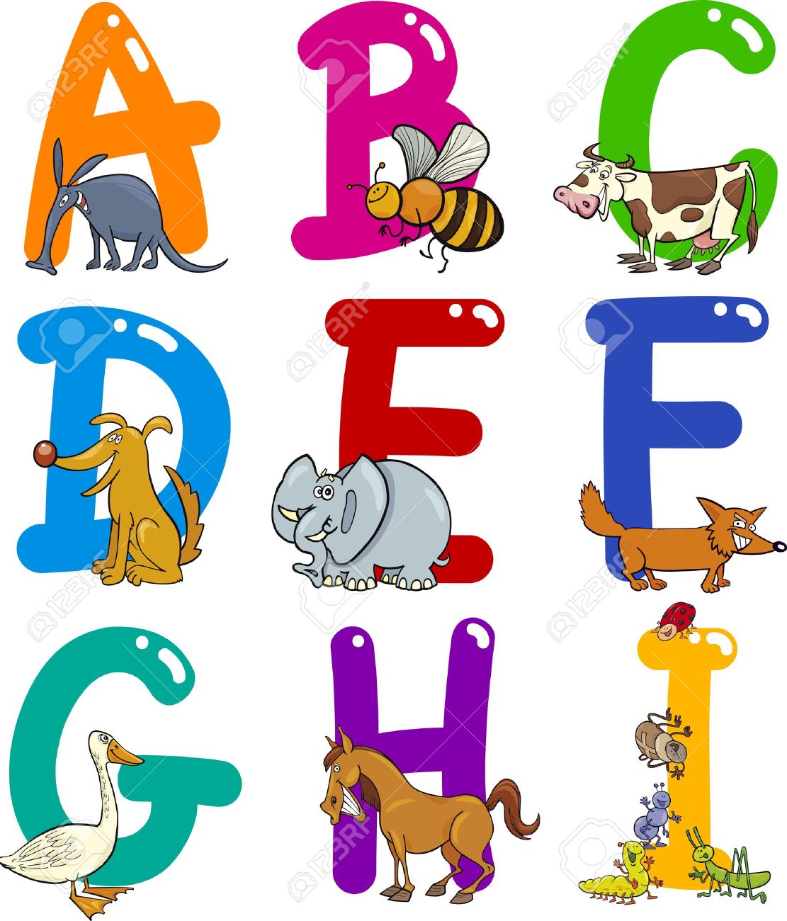 Animal Alphabet Clipart