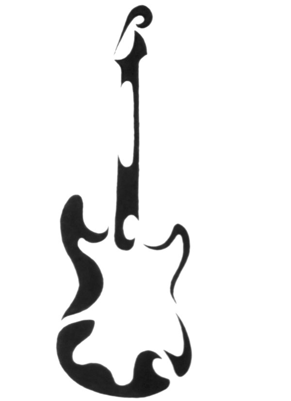 bass-guitar-stencil-clipart-best