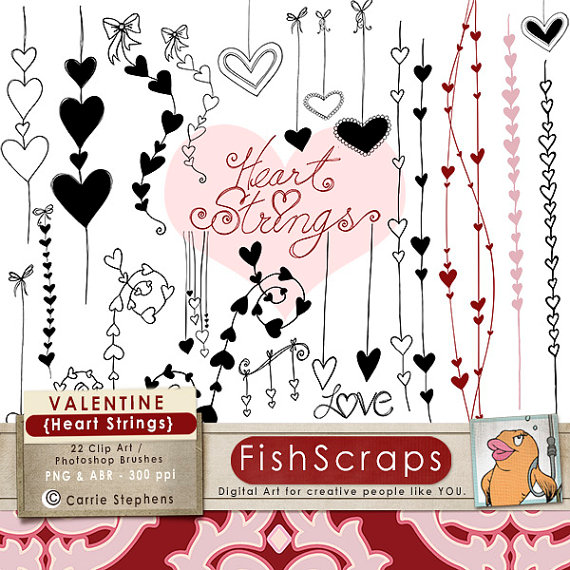 50 Sale Heart Clip Art Love Digital Stamps Heart by FishScraps ...