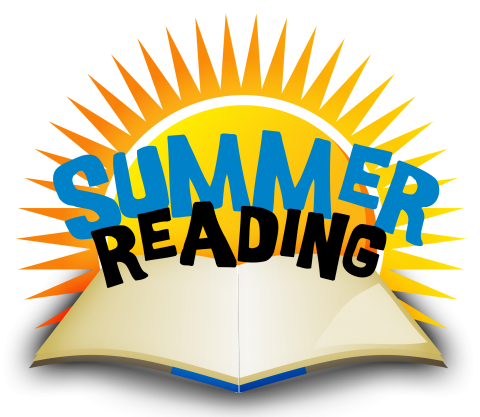 Summer Kids Reading Clip Art