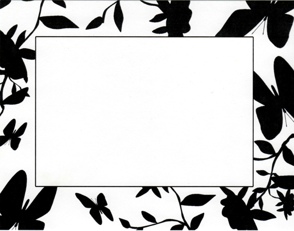 Flower Design Border Black And White | Free Download Clip Art ...