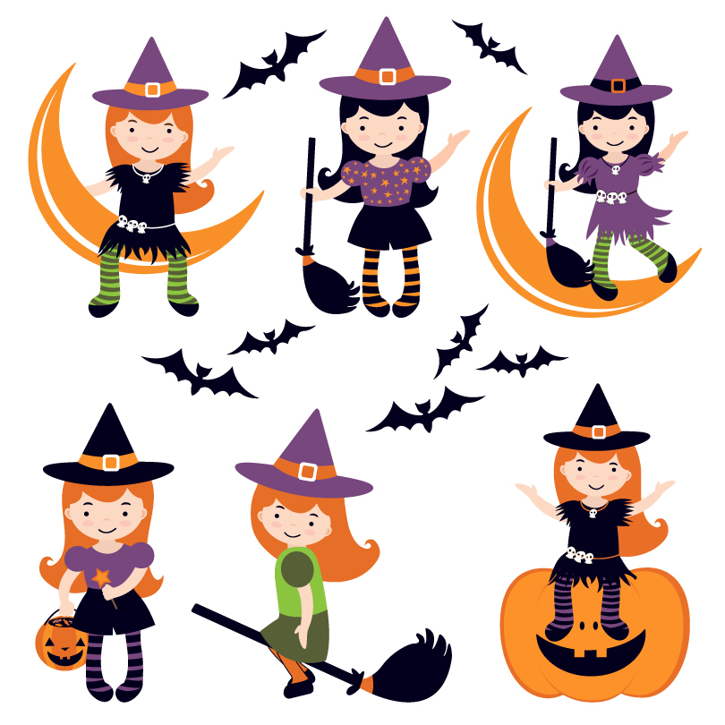 Halloween Little Witch Vector | Free Vector Graphic Download - ClipArt ...