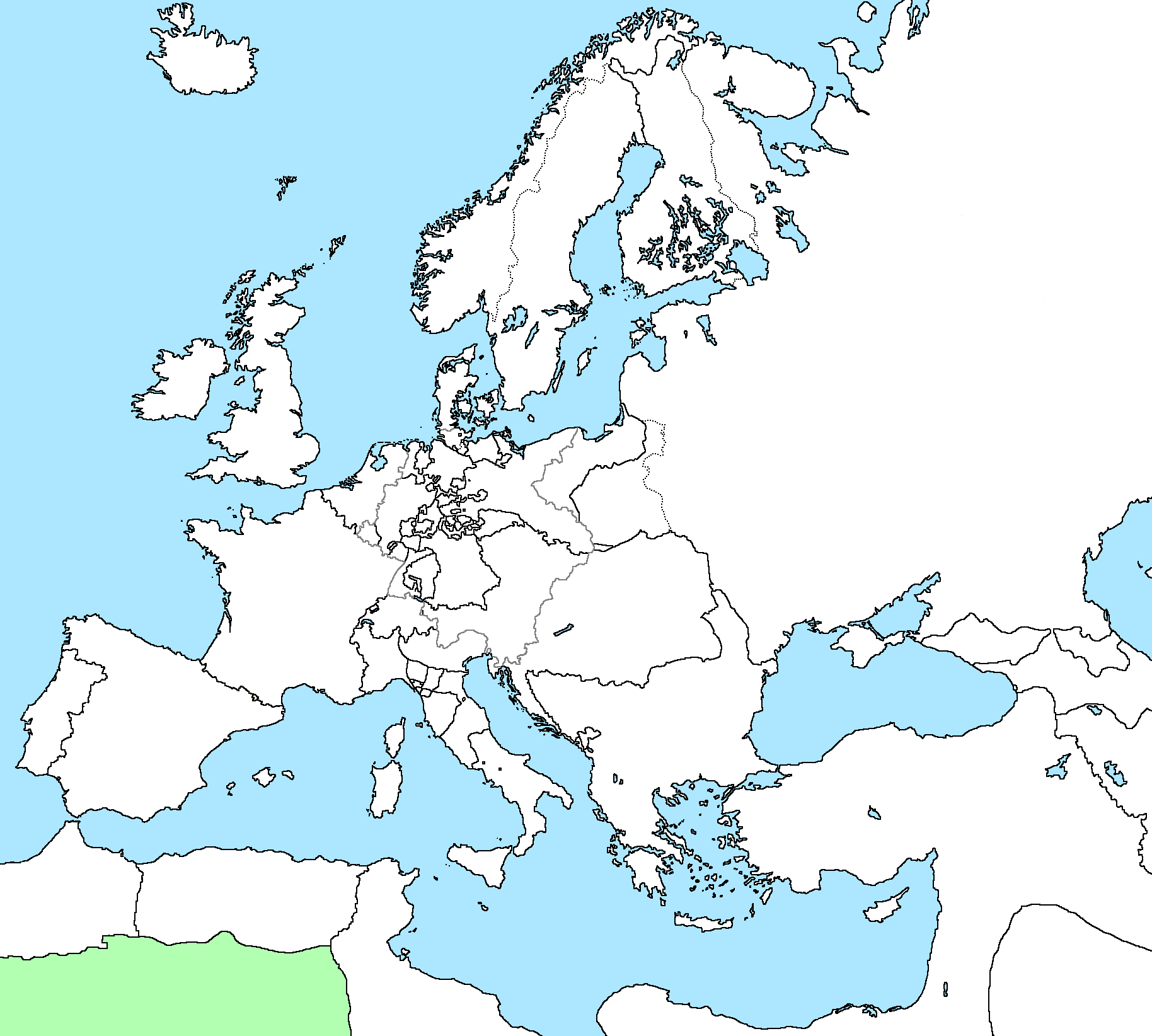 Blank Map Of Europe In 1815 Blank Map Of Europe In 1815