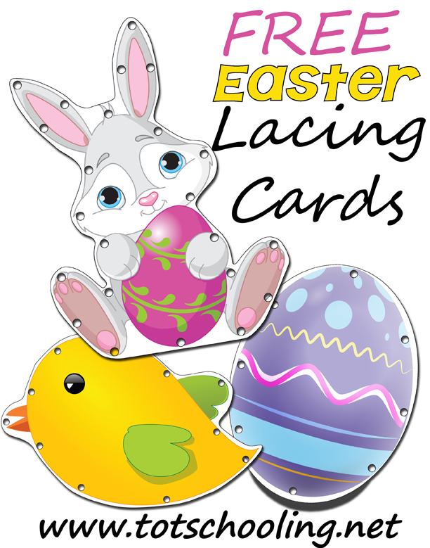 Free Easter Lacing Cards | Totschooling - Toddler and Preschool ...