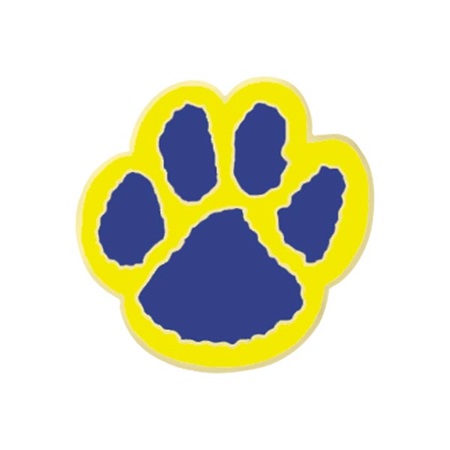 Blue And Yellow Paw Prints - ClipArt Best