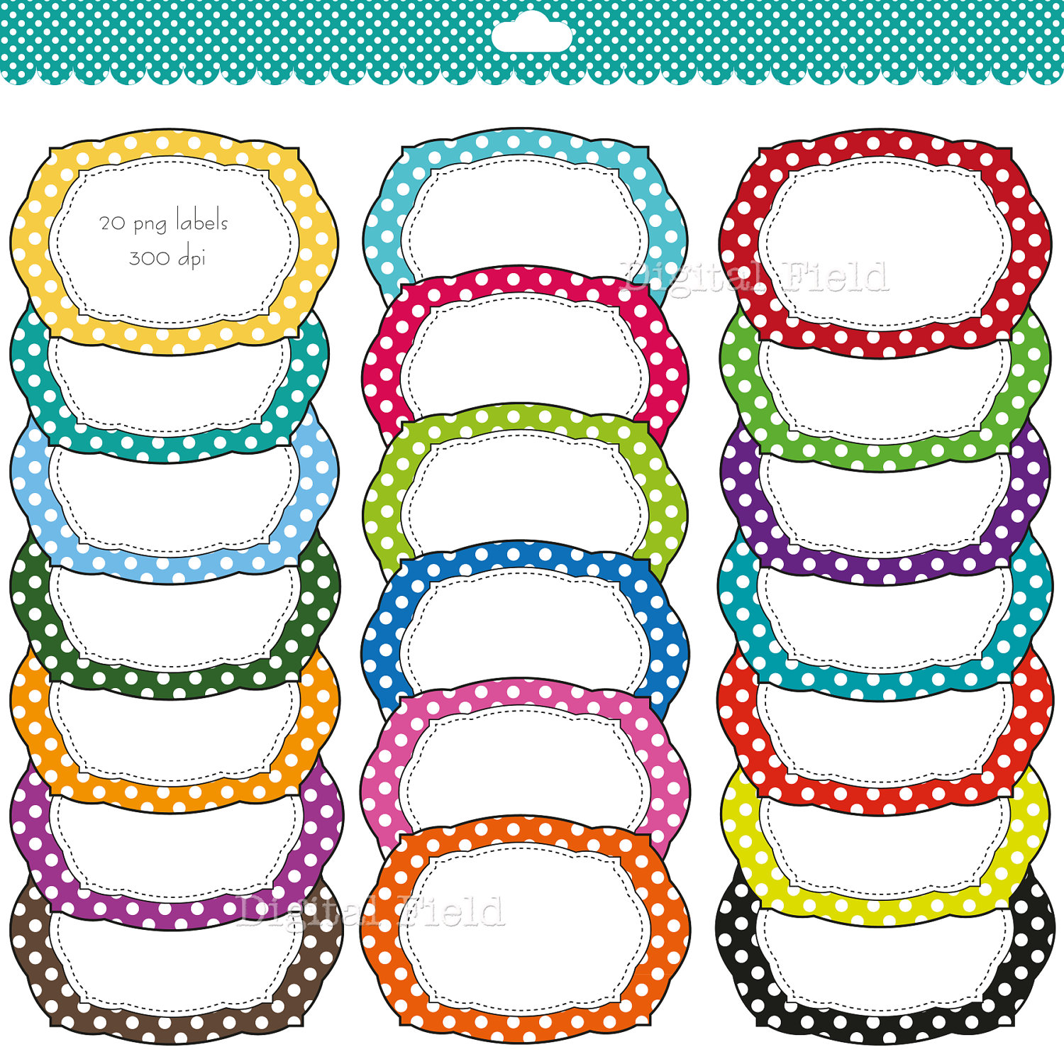 Free Polka Dot Border Clip Art - ClipArt Best