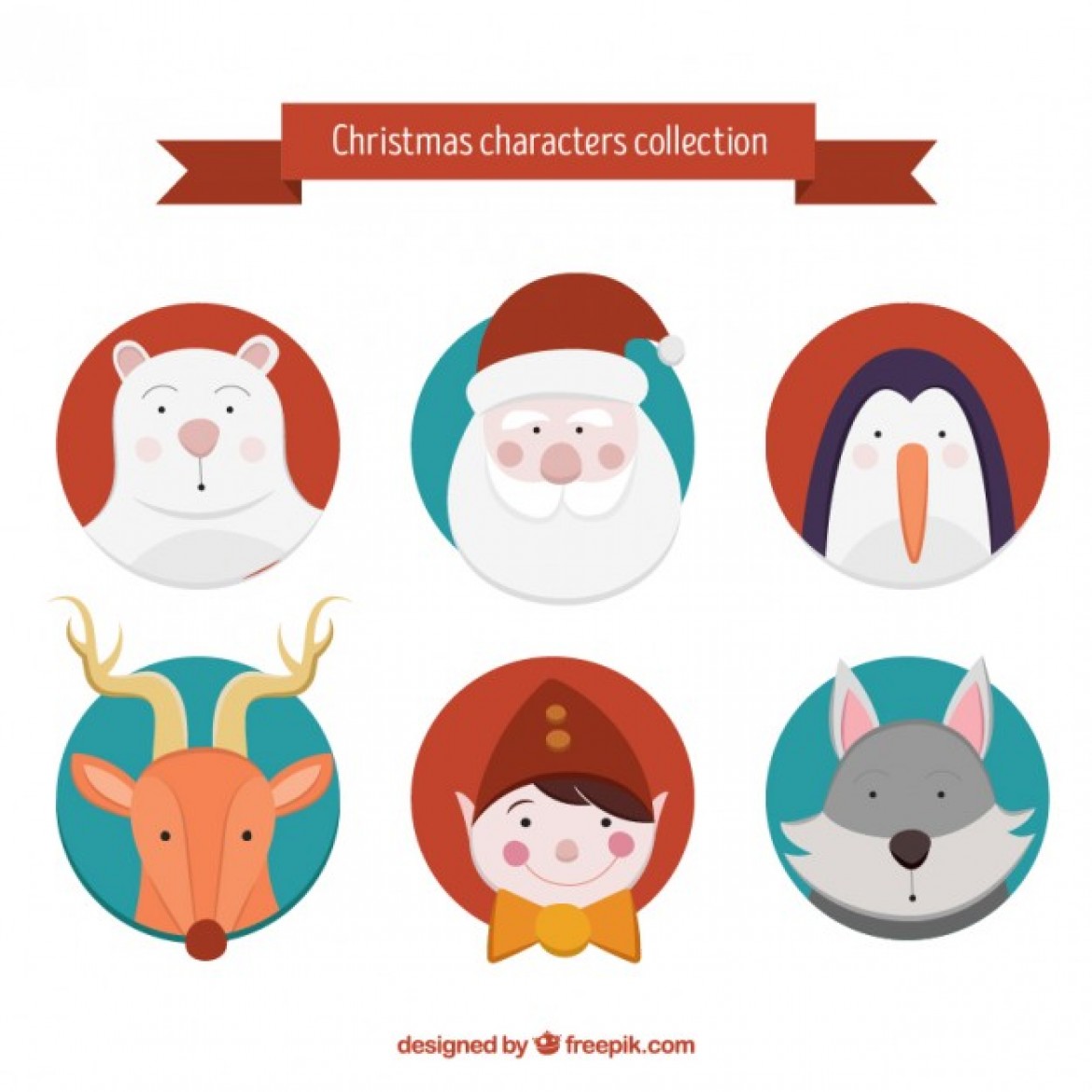 Free vector Christmas characters collection #25269 | My Graphic Hunt ...