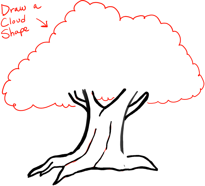 How To Draw Cartoon Trees With Easy Step By Step Drawing Tutorial