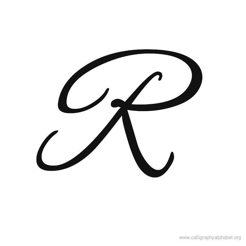 Calligraphy Alphabet R Alphabet R Calligraphy Sample Styles 