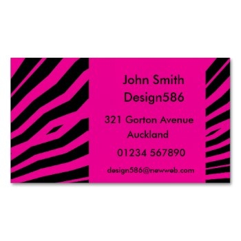 Zebra Business Cards » Customizable Name Hot Pink Zebra Print ...