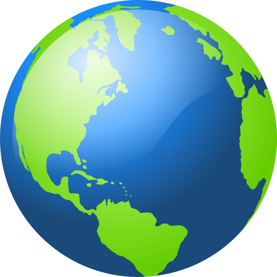 Glossy Blue And Green World Globe Vector AI EPS Downloads Clipart ...
