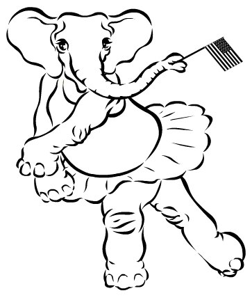 Ballet Elephant in Tendu Back - B&W Clipart - ClipArt Best - ClipArt Best