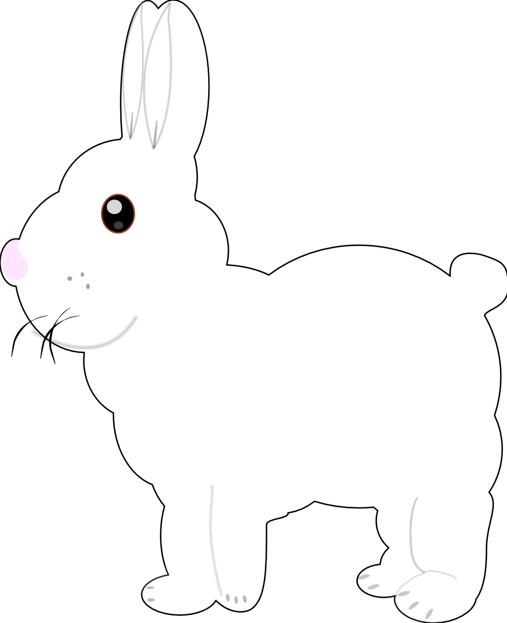 Clip Art: chocolate bunny black white line ... - ClipArt Best - ClipArt ...
