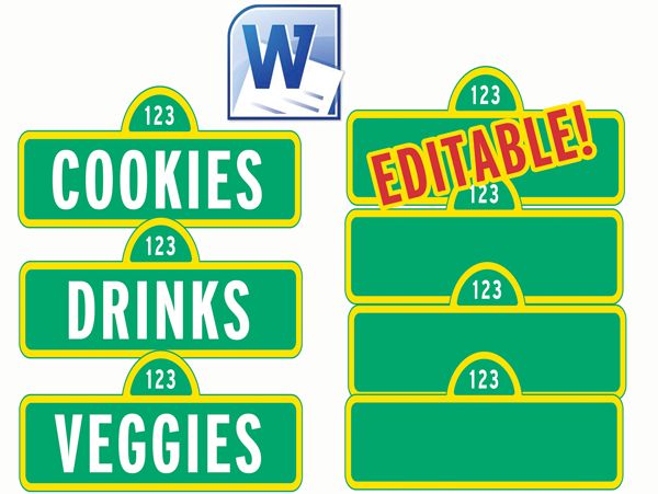 Sesame Street Sign Template ClipArt Best