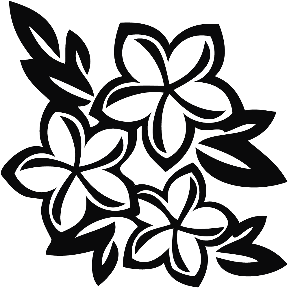 Hawaiian Luau Clip Art Black And White