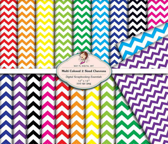 Chevron Digital Paper 12x12 Multi Color - ClipArt Best - ClipArt Best