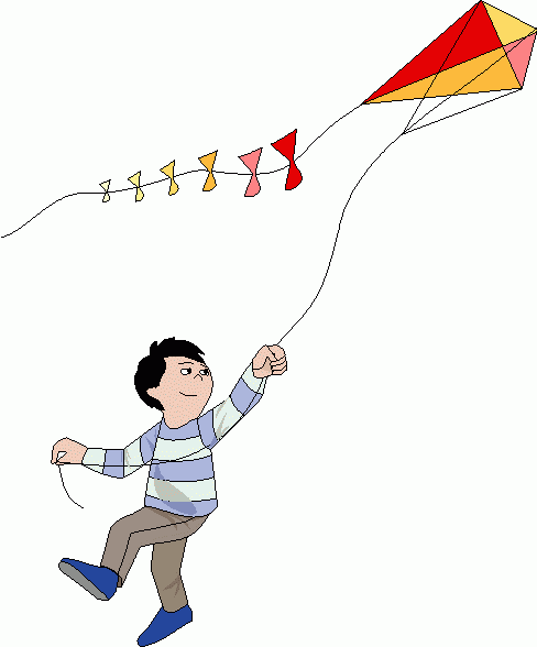 Flying Kites Clipart