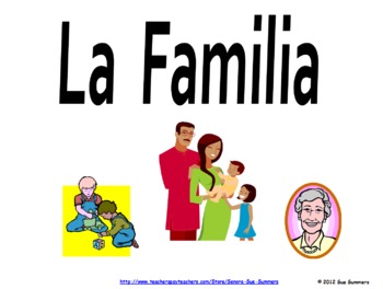 SPANISH FAMILY FLASHCARDS, POWERPOINT AND BULLETIN BOARD ... - ClipArt ...