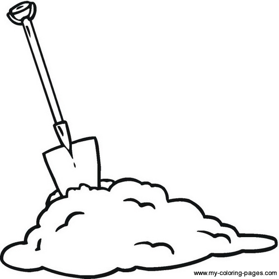 Big Shovel Sheet Coloring Pages