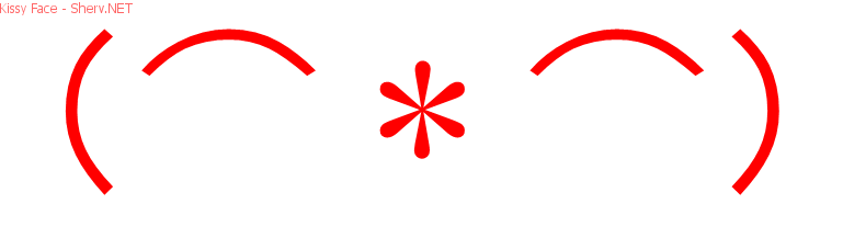 Kiss Smiley Face Text