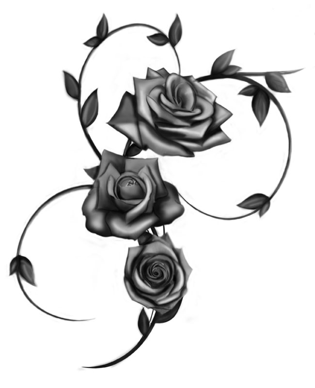 Rose Tattoo Clip Art - Nehru Memorial