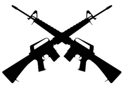 Crossed M16 - ClipArt Best