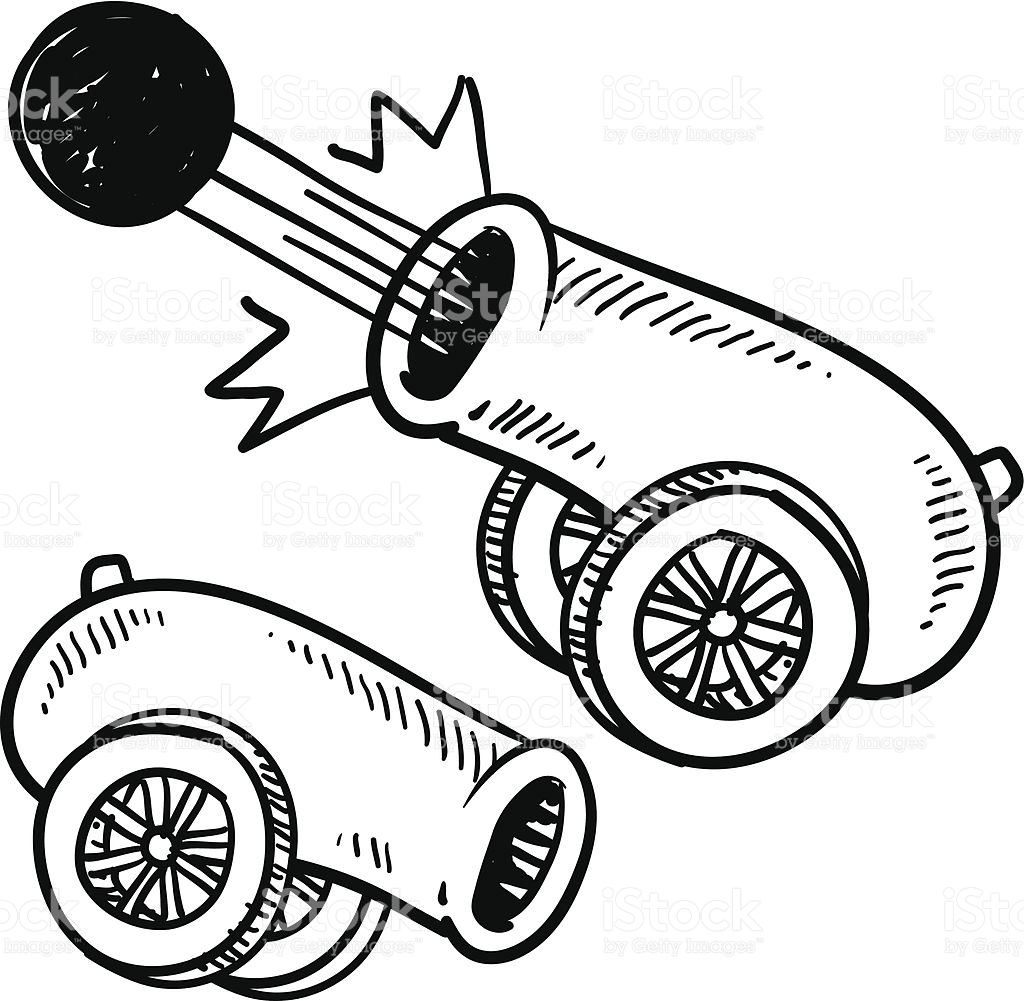 Civil War Cannon Coloring Page Sketch Coloring Page