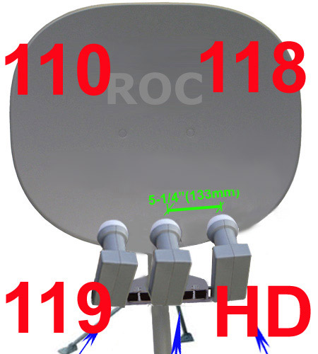 33" SUPER 110/118/119/129 HD DISH 1000 PLUS SATELLITE UP to 5 ...