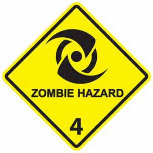 Zombie Hazard Sign