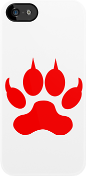 Red Wolf Paw Print - ClipArt Best